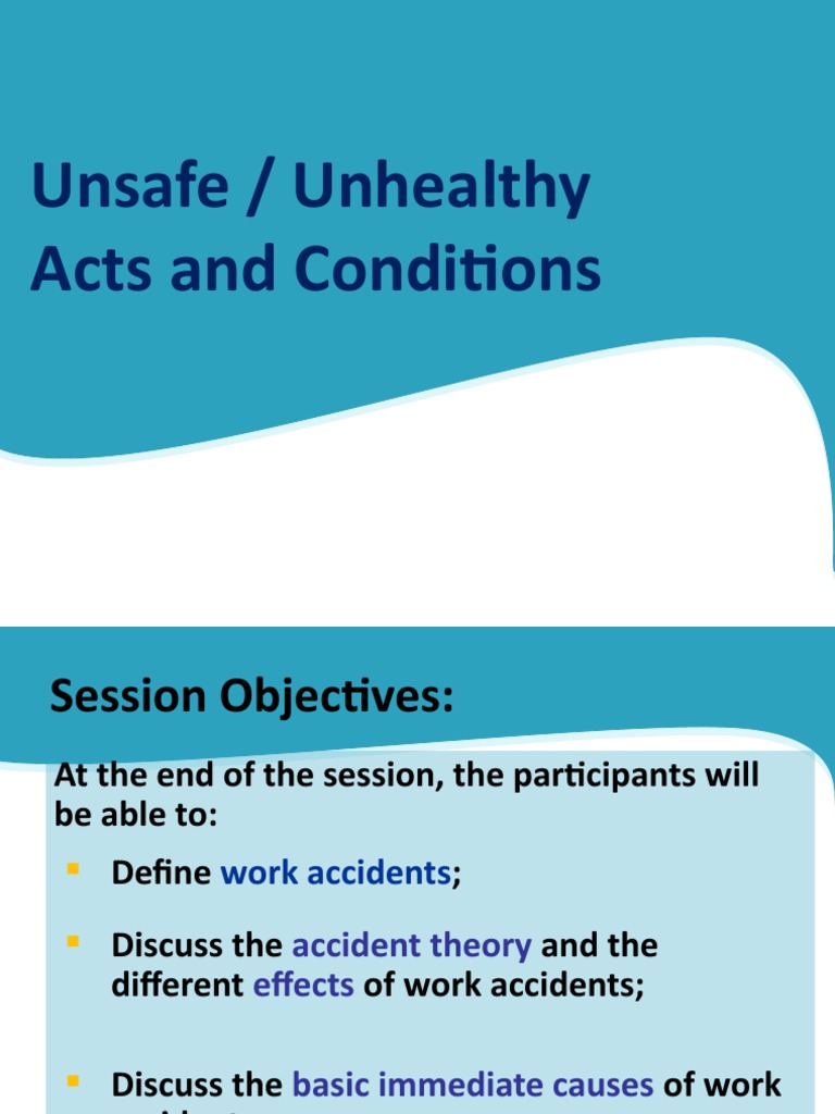 Understanding Workplace Accidents: Defining Unsafe Acts and Conditions ...