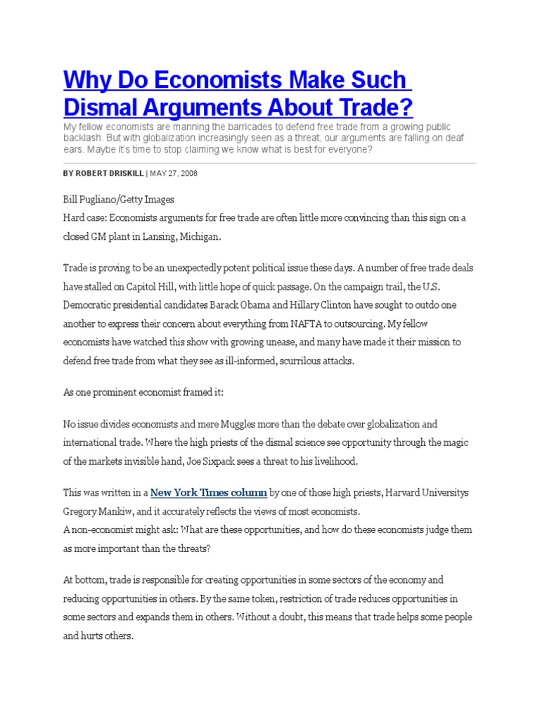 DRISKILL Free Trade Economy | PDF | Free Trade | Economics