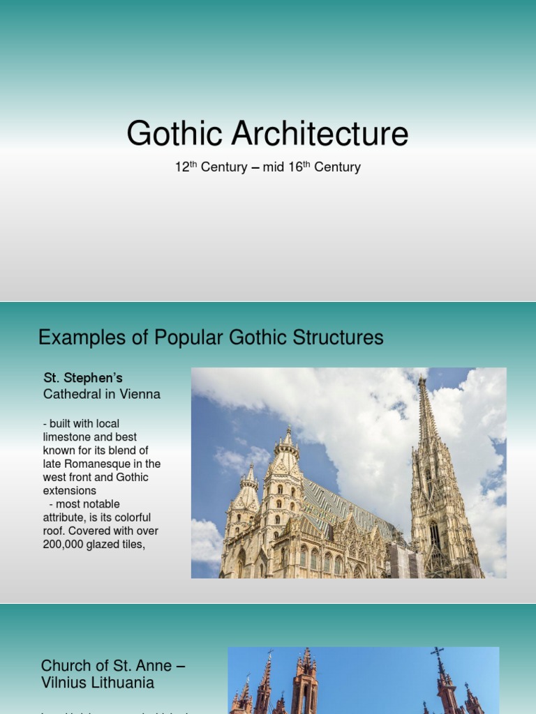 Gothic Architecture: 12 Century - Mid 16 Century | PDF | Gothic ...