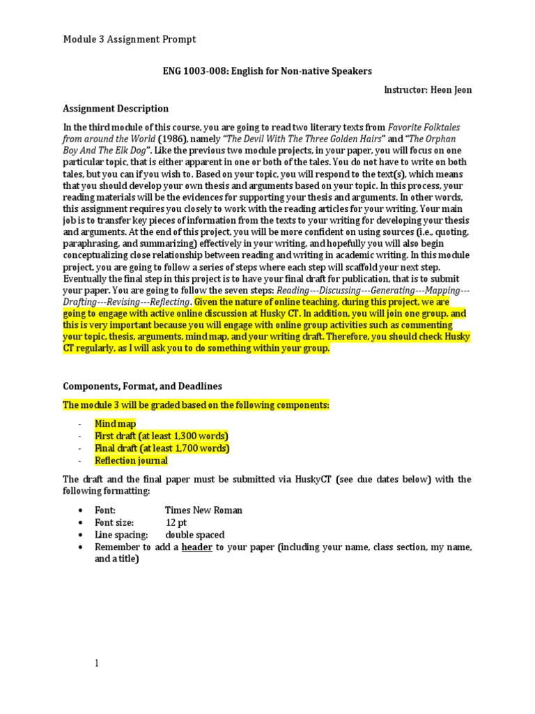 Module 3 - Assignment Description | PDF | Thesis | Writing