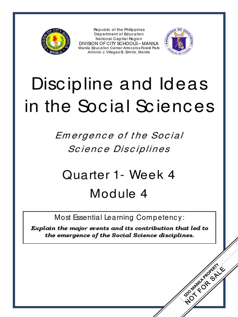 DISS - Q1 - Mod4 - Emergence of Social Science Diciplines 4 PDF | PDF | Social Science | Sociology