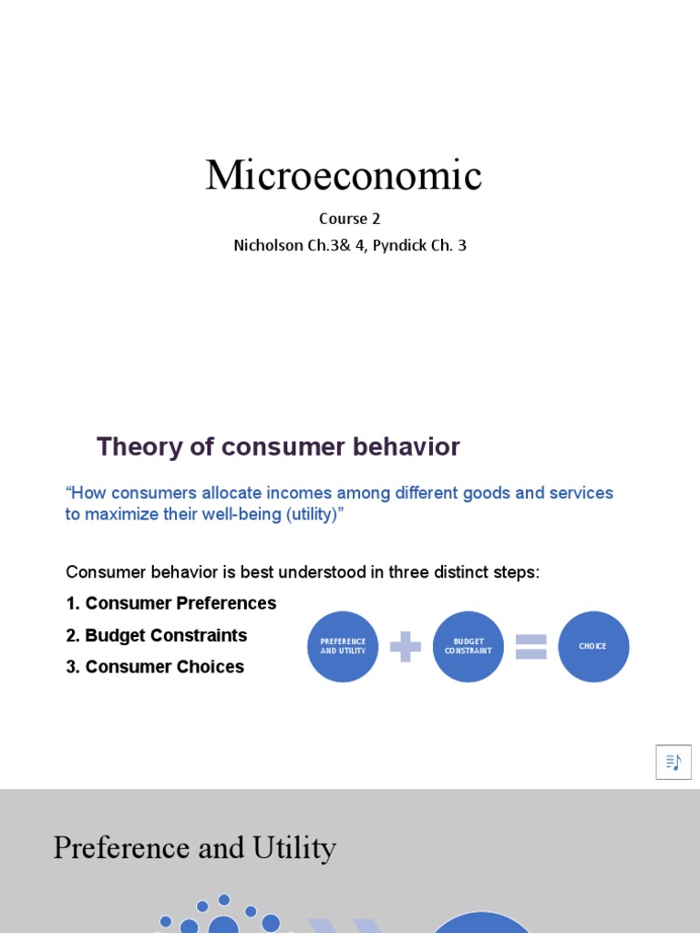 Course 2 - Preference and Utility | PDF | Utility | Microeconomics