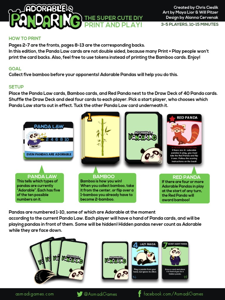 Print and Play!: The Super Cute Diy | PDF | Tabletop Games | Leisure ...