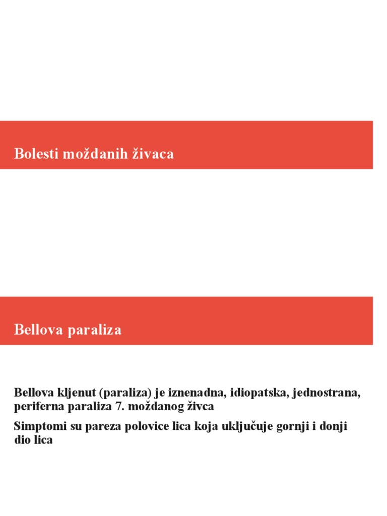Neuralgije V, VII | PDF