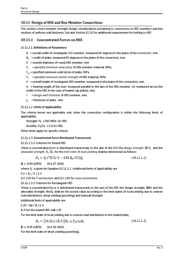 Design of HSS and Box Member Connections | PDF | Strength Of Materials ...