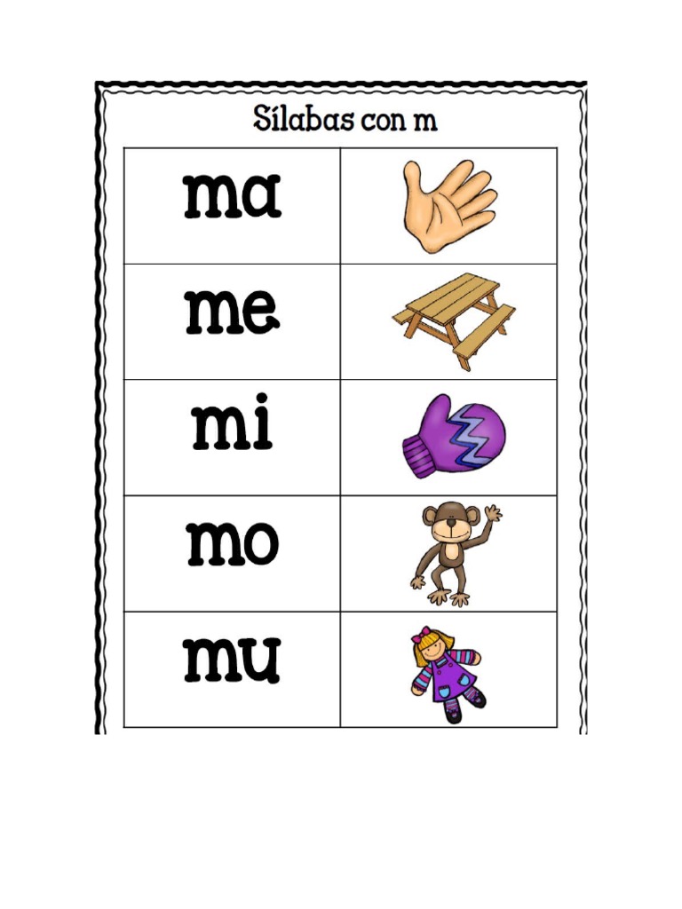 Guia de La Silaba M | PDF