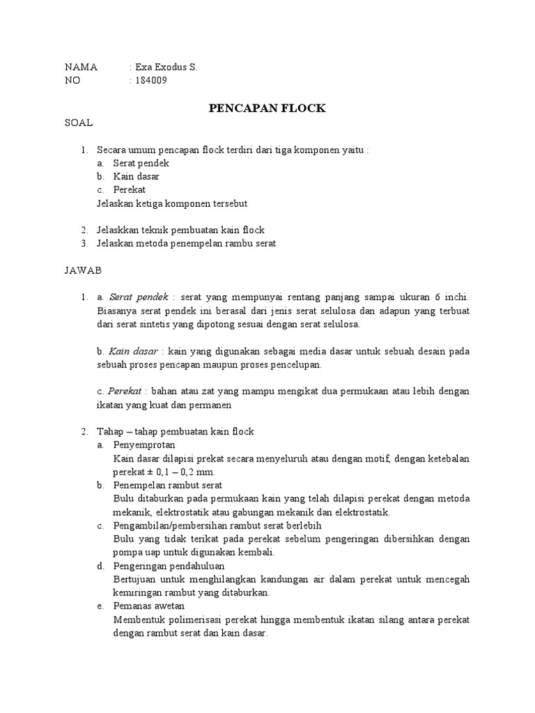 Pencapan Flock | PDF