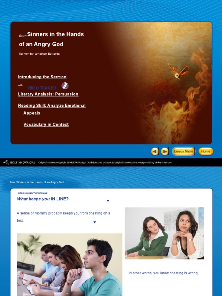 Sinners in The Hands of An Angry God PowerPoint | PDF | Jonathan ...