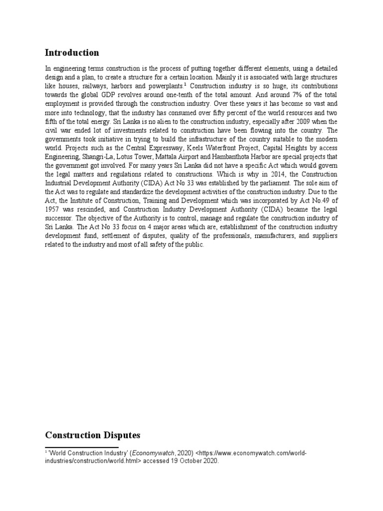 Construction Law Sample Assignment | PDF | Alternative Dispute Resolution | Arbitration