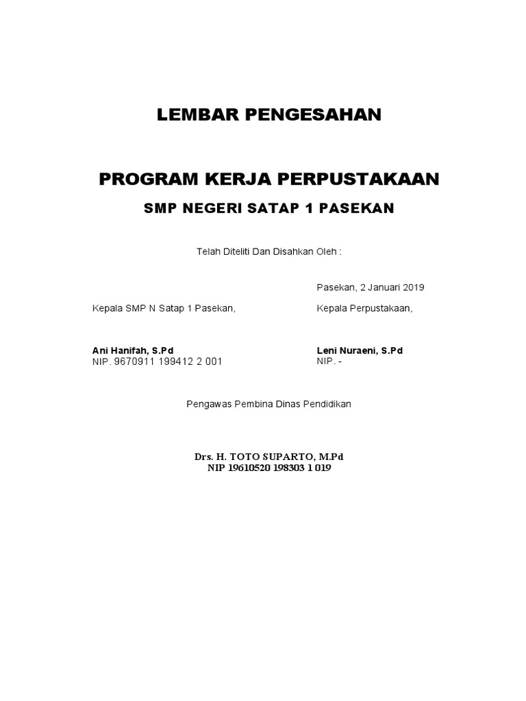 Lembar Pengesahan | PDF