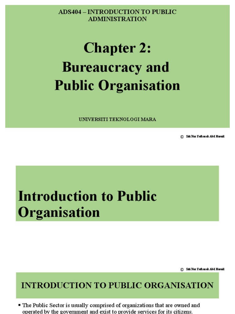 Chapter 2 - Bureaucracy and Public Organisation | PDF | Bureaucracy ...