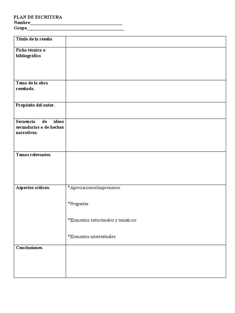 Formato Plan de Escritura Semana 13 | PDF | Informática