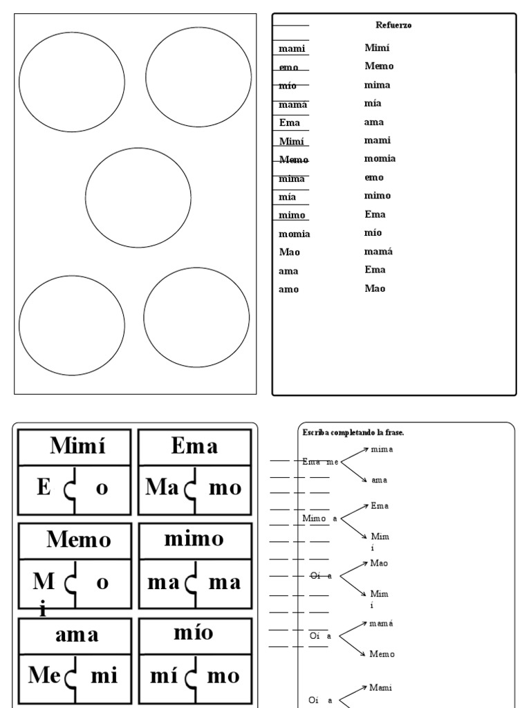 Actividades Letra M y Refuerzo | PDF