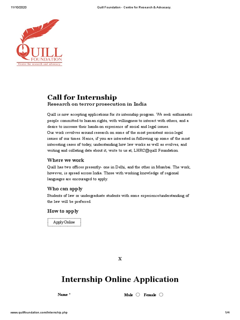 Quill Foundation - Centre For Research & Advacacy | PDF | Cognition ...