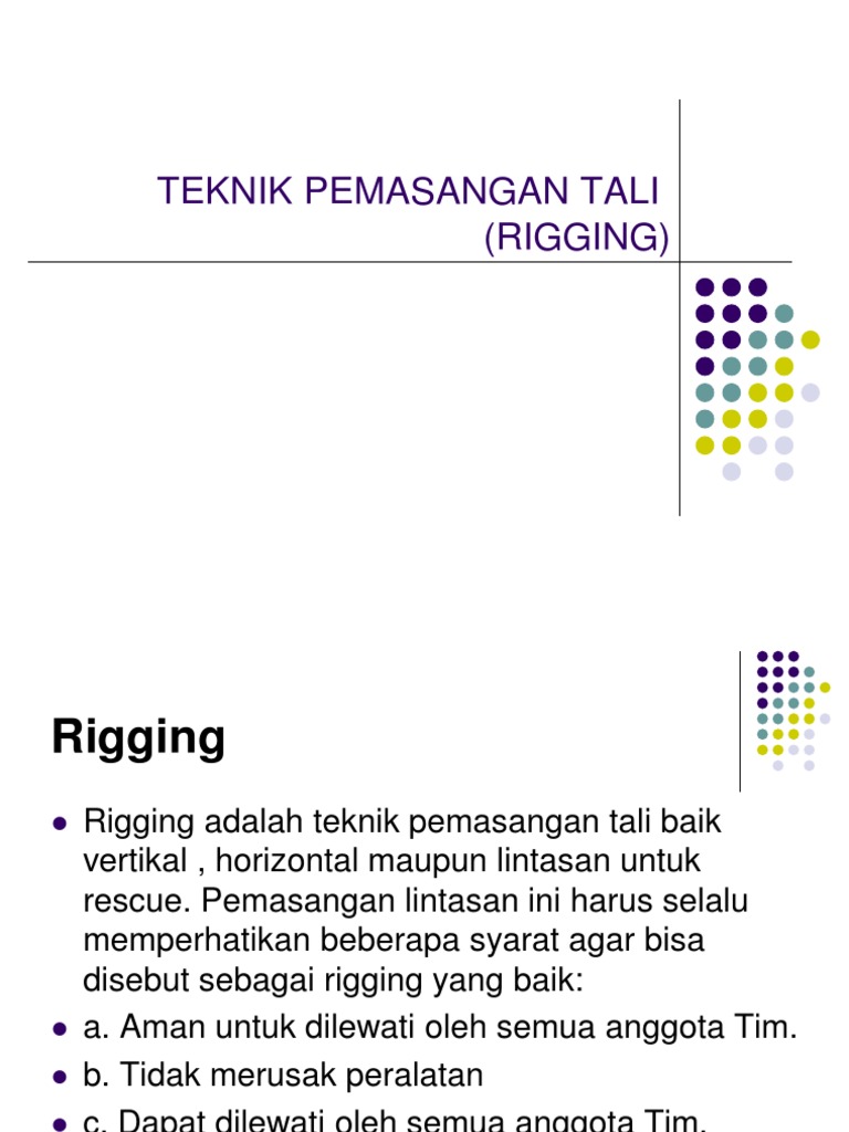 Rigger, Juru Ikat | PDF