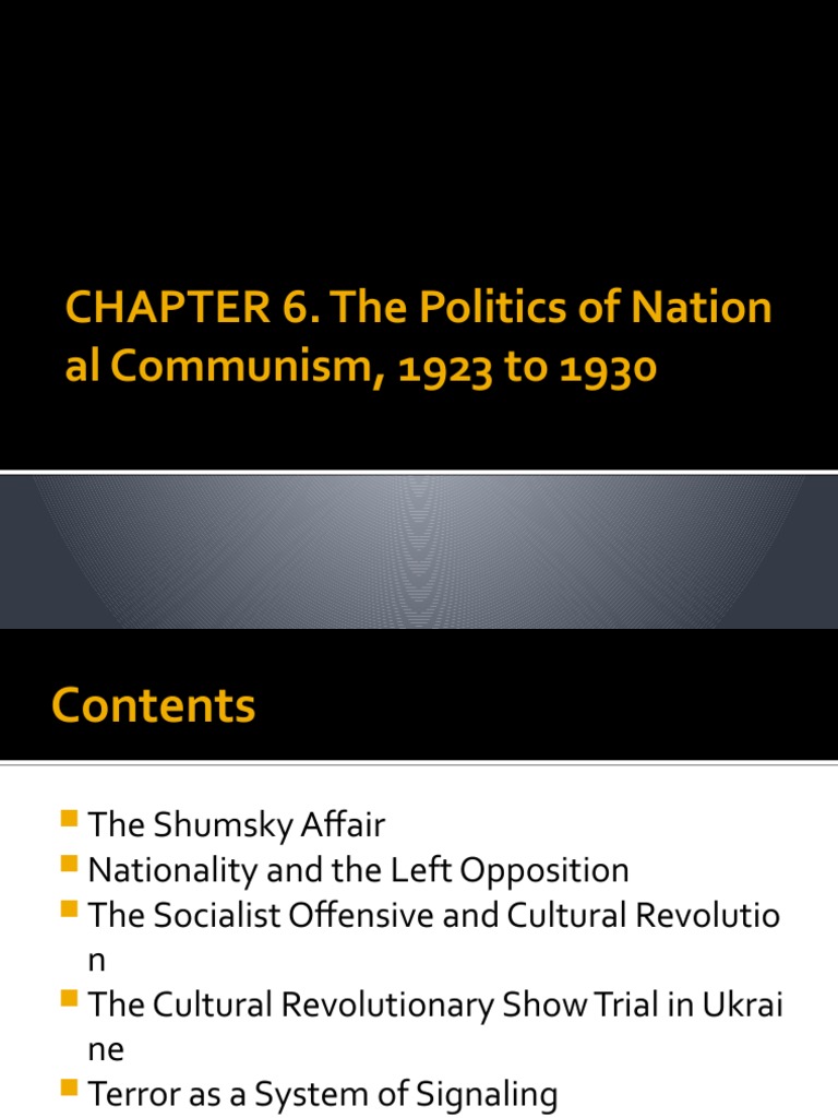 The Politics of National Communism, 1923 To 1930 | PDF
