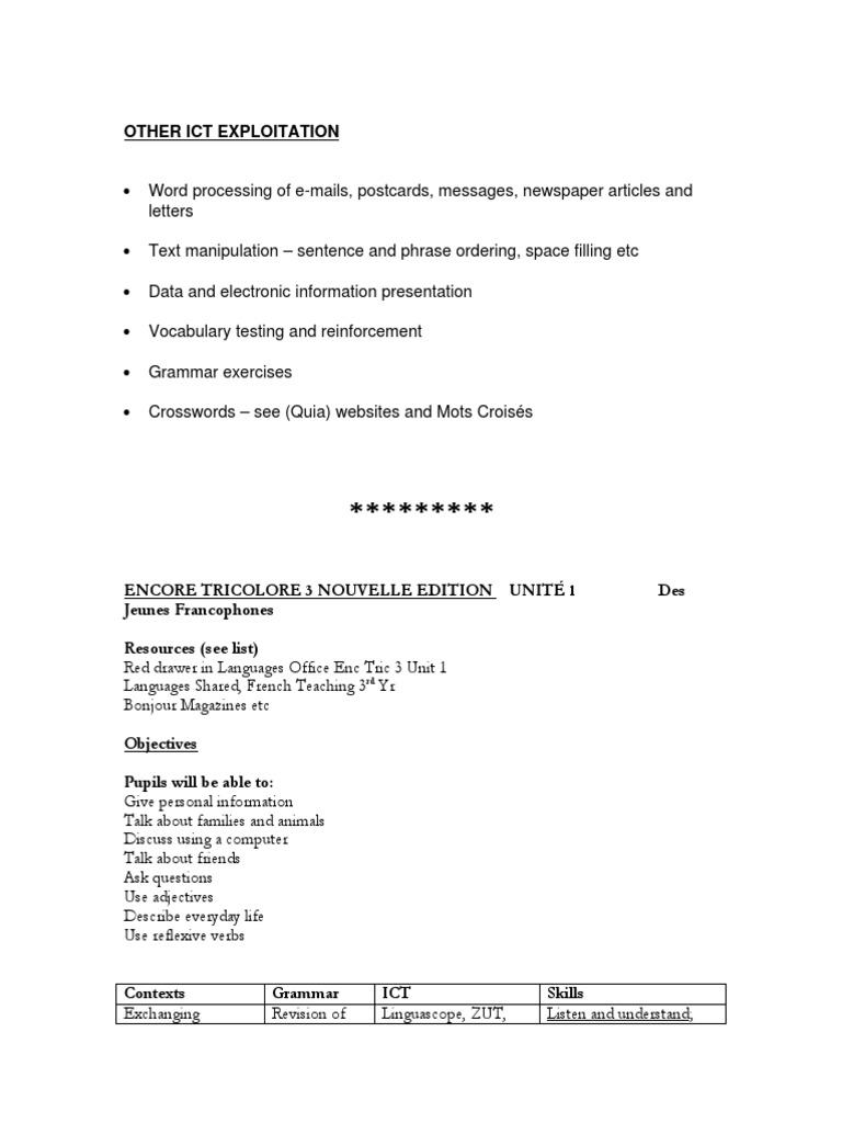 Year 9 Syllabus Overview PDF Verb Educational Technology