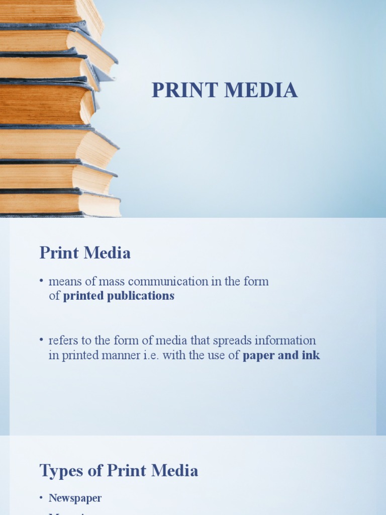 Types of Print Media Explained | PDF