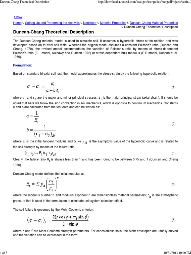 Duncan-Chang Soil Model Overview | PDF | Young's Modulus | Elasticity ...