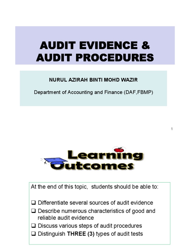 Audit Evidence and Audit Procedures | PDF | Audit | Business