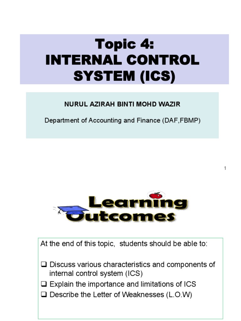 Internal Control System Overview | PDF | Internal Control | Audit