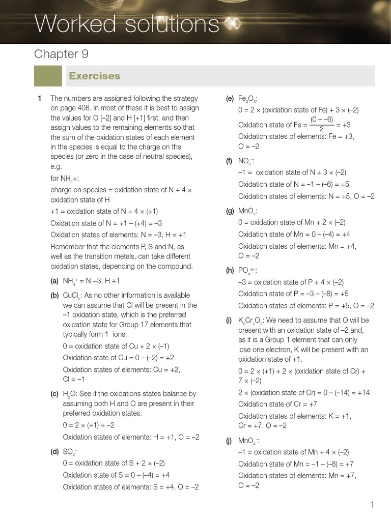 Oxidation State Assignments and Reactions | PDF | Redox | Magnesium