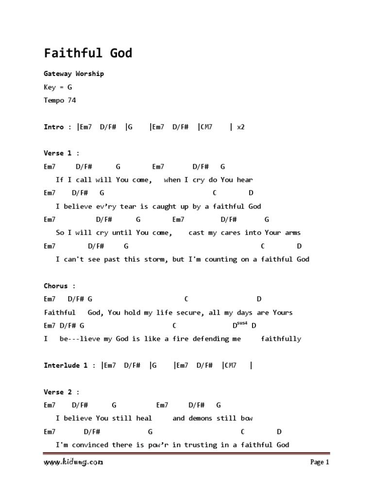 Faithfully Guitar Chords