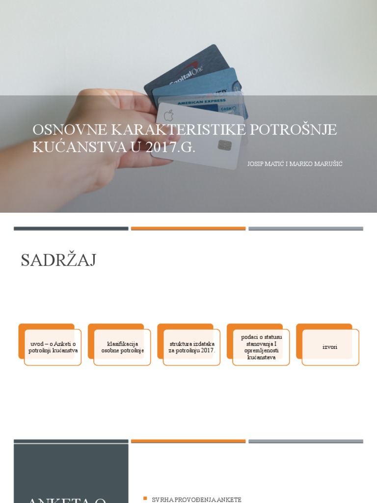 Osnovne Karakteristike Potrošnje Kućanstva U 2017 | PDF