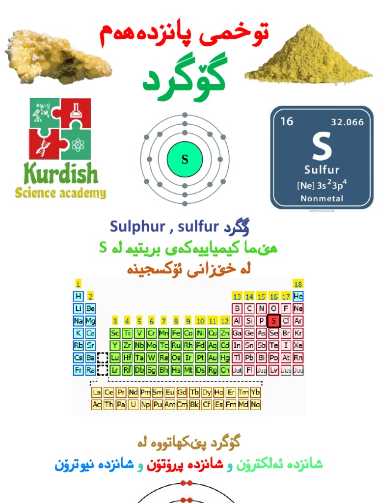 توخمەکانی خشتەی خولی گۆگرد توخمی ژمارە 16 Pdf