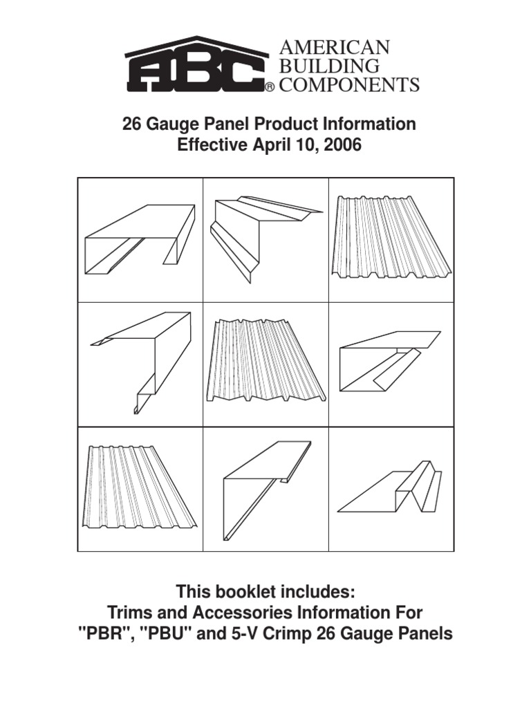 American Building Components: 26 Gauge Panel Product Information ...