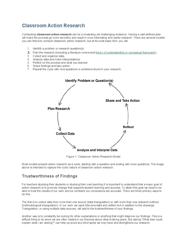 Classroom Action Research Guide | PDF | Action Research | Teachers