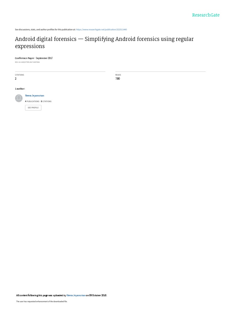 Android Digital Forensics - Simplifying Android Forensics Using Regular ...