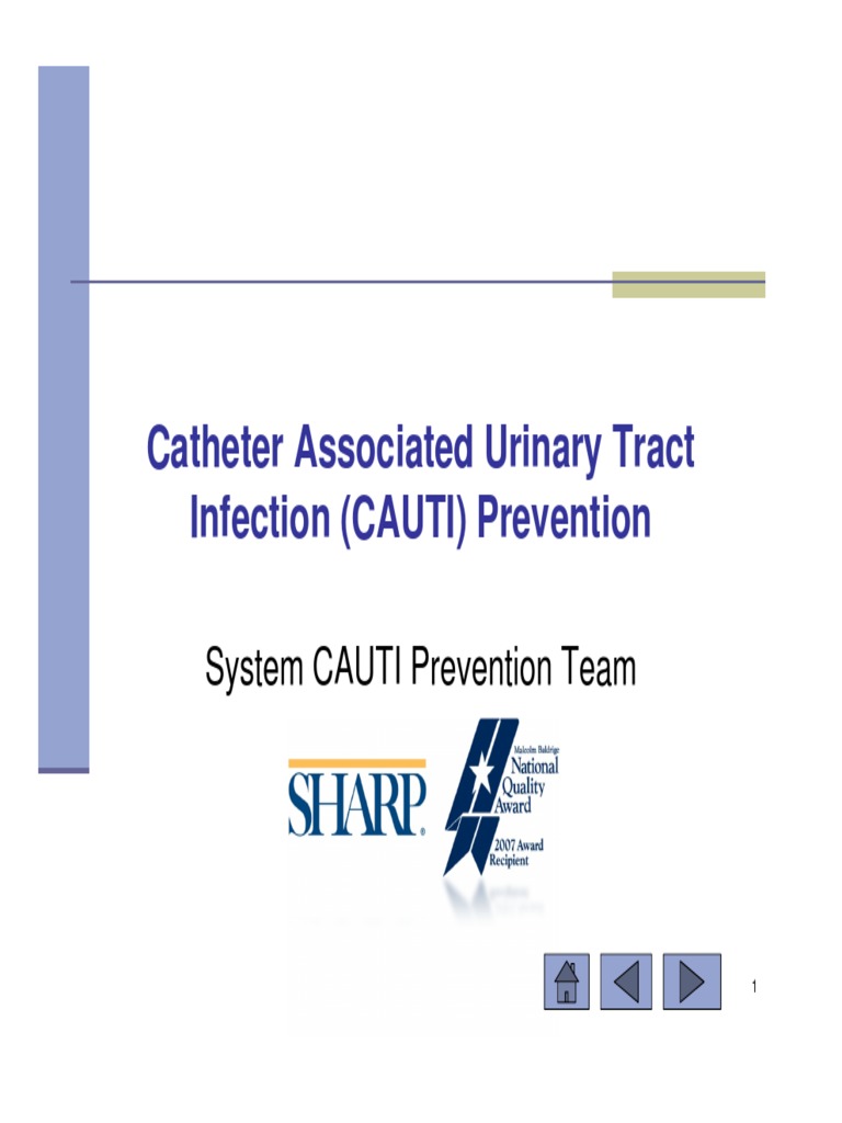 Catheter Associated Urinary Tract Infection (CAUTI) Prevention | PDF ...