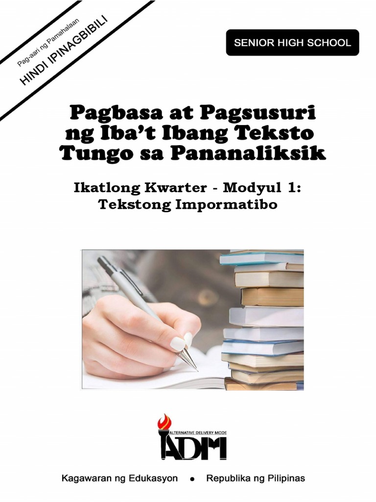 Pagbasa11 - Mod1 - Tekstong Impormatibo - v3 | PDF