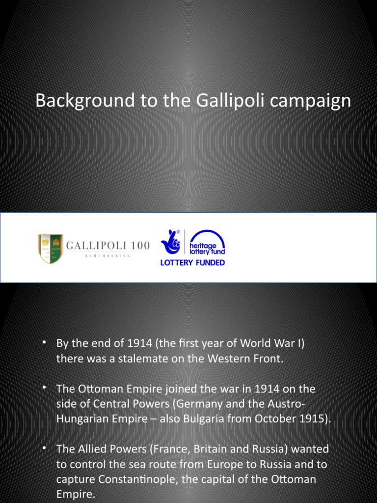 Background To The Gallipoli Campaign | PDF | Gallipoli Campaign ...