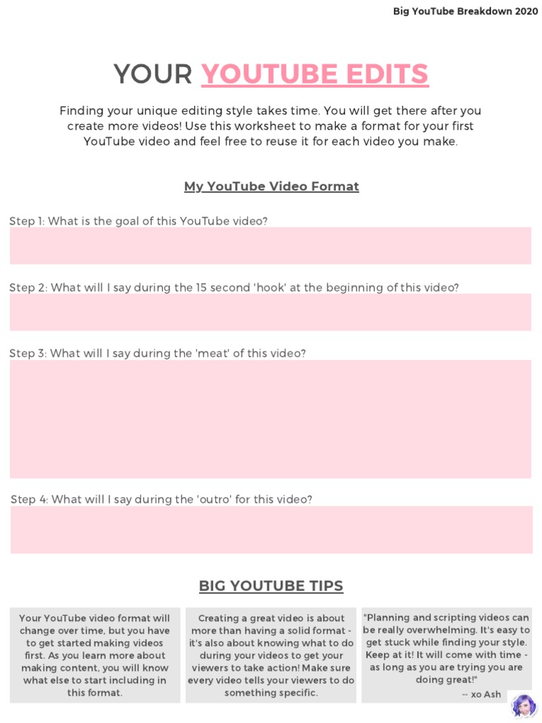 Youtube Edits: My Youtube Video Format | PDF | Self-Improvement