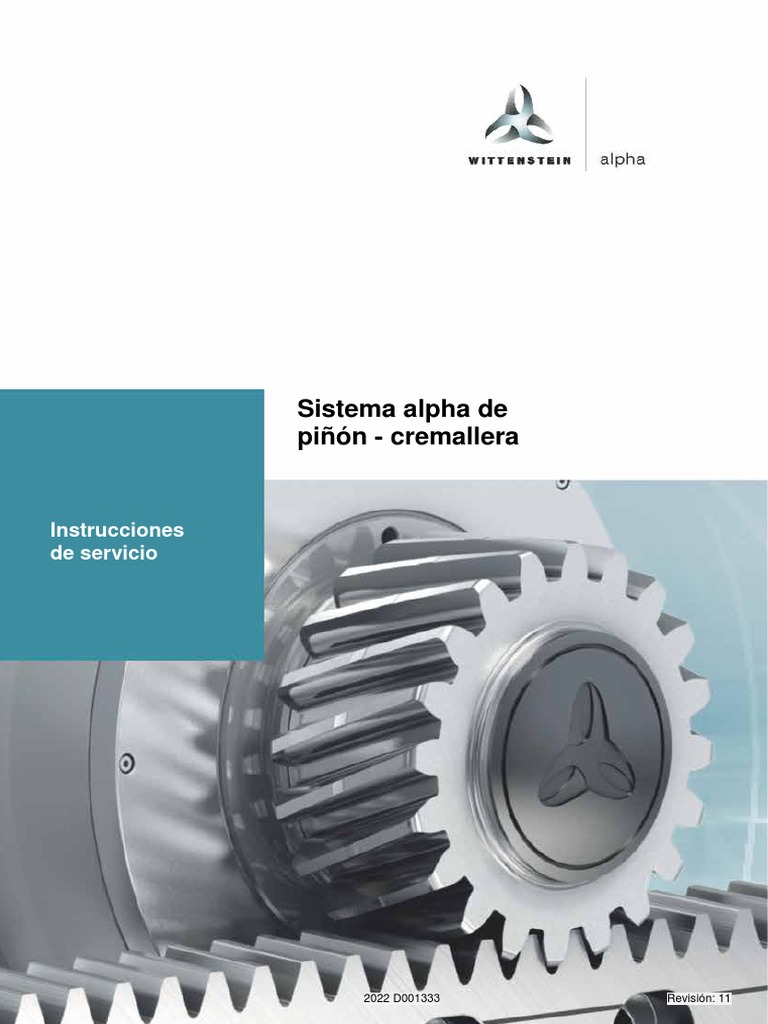 Operating Manual Rack Pinion Drive Unit Es PDF | PDF | Tornillo | Engranaje