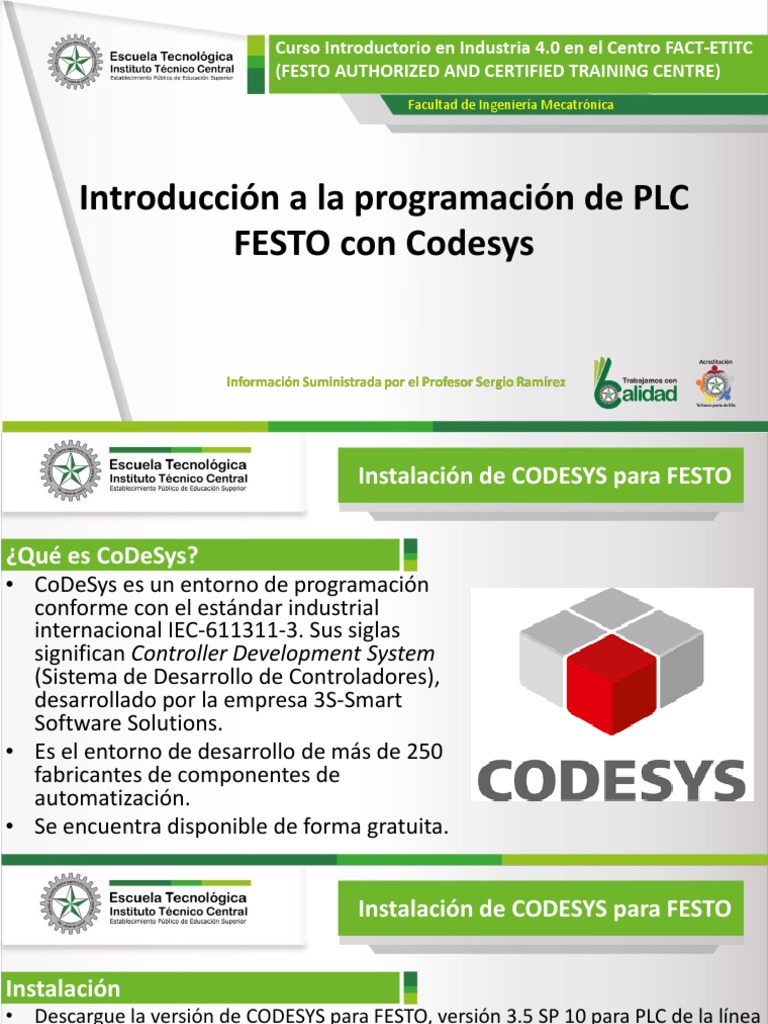 Configuración PLC FESTO-CODESYS PDF | PDF | Ventana (informática ...