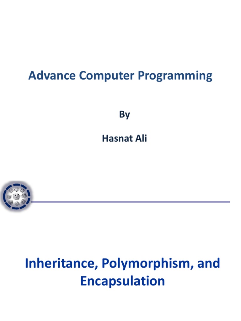 ACP Lecture 05 Inheritance Polymorphism Encapsulation | PDF | Method (Computer Programming ...