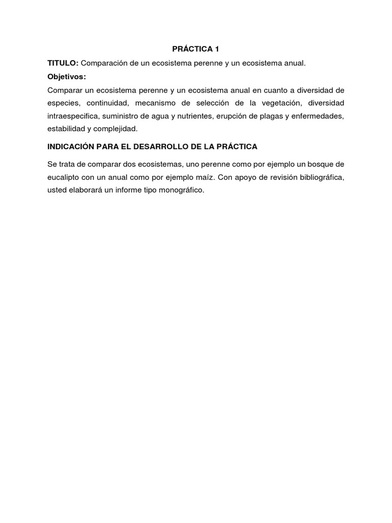 Practica 1. Ecosistema 1 | PDF