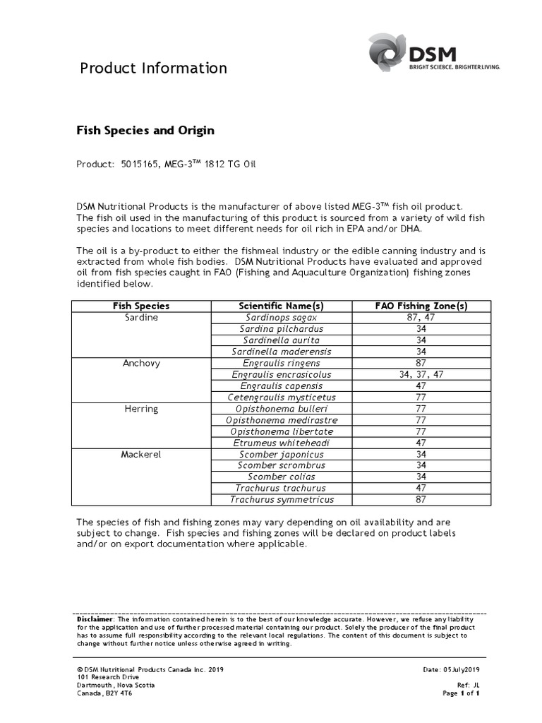 Nutraceuticos DSM 3 | PDF | Fish Oil | Fish And Humans