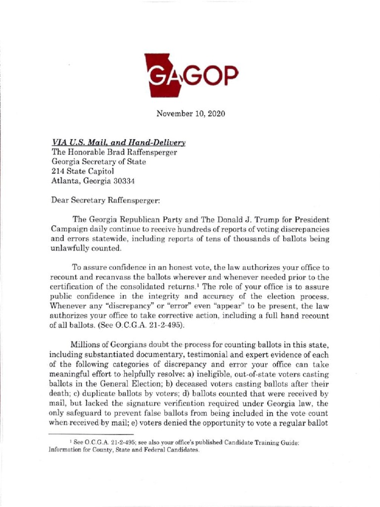 Letter To SOS | PDF