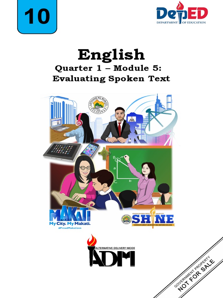 English: Quarter 1 - Module 5: Evaluating Spoken Text | PDF | Nonverbal ...