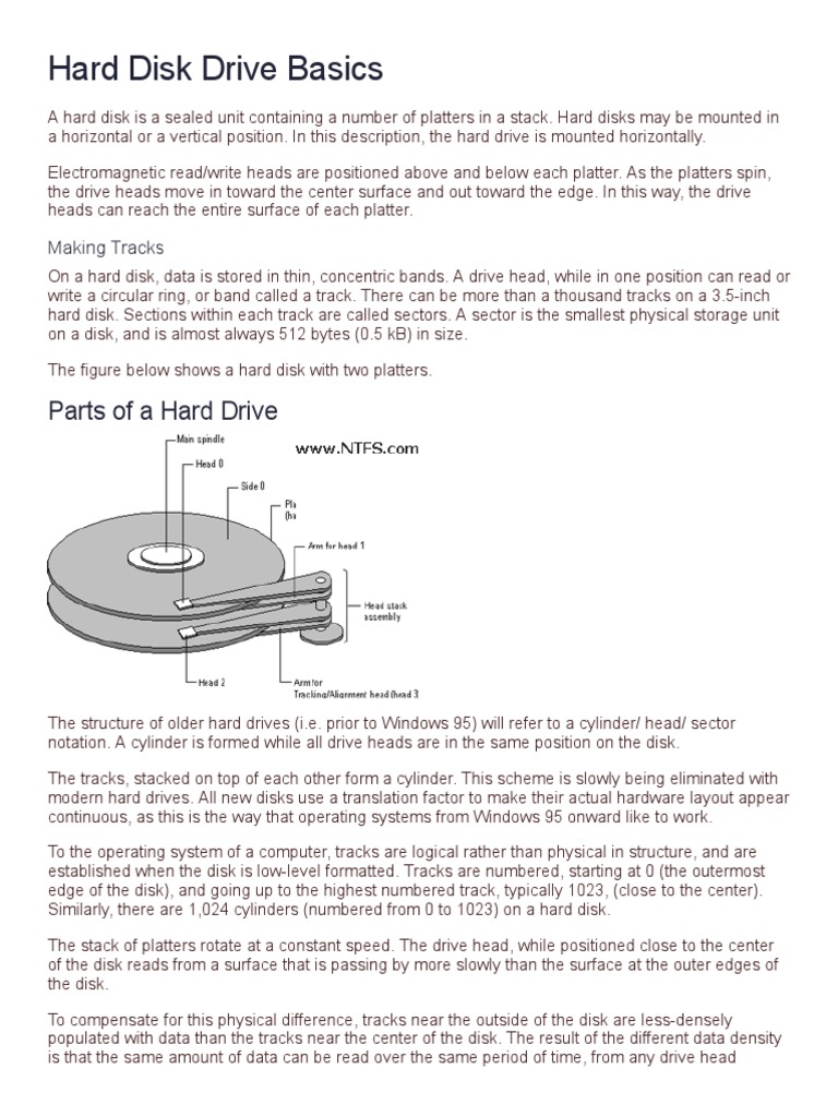 Hard Disk Drive Structure Overview | PDF | Hard Disk Drive | Information Science