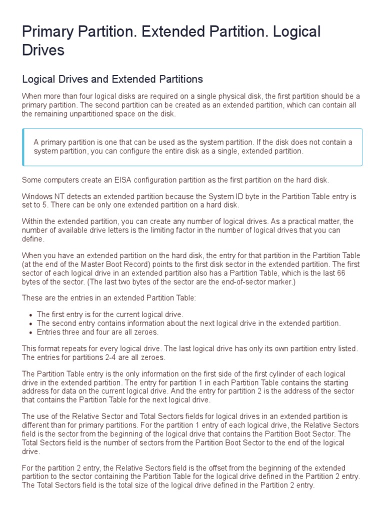 6 Logical Drives and Extended Partitions PDF | PDF | X86 Architecture ...