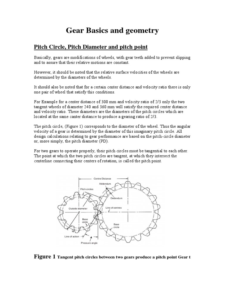 2 Gear Basics | PDF | Gear | Circle