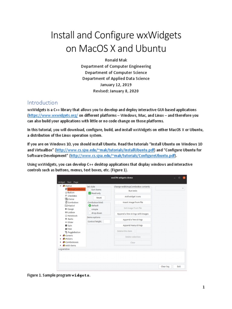 Install and Configure Wxwidgets On Macos X and Ubuntu | PDF | Linux | Mac Os
