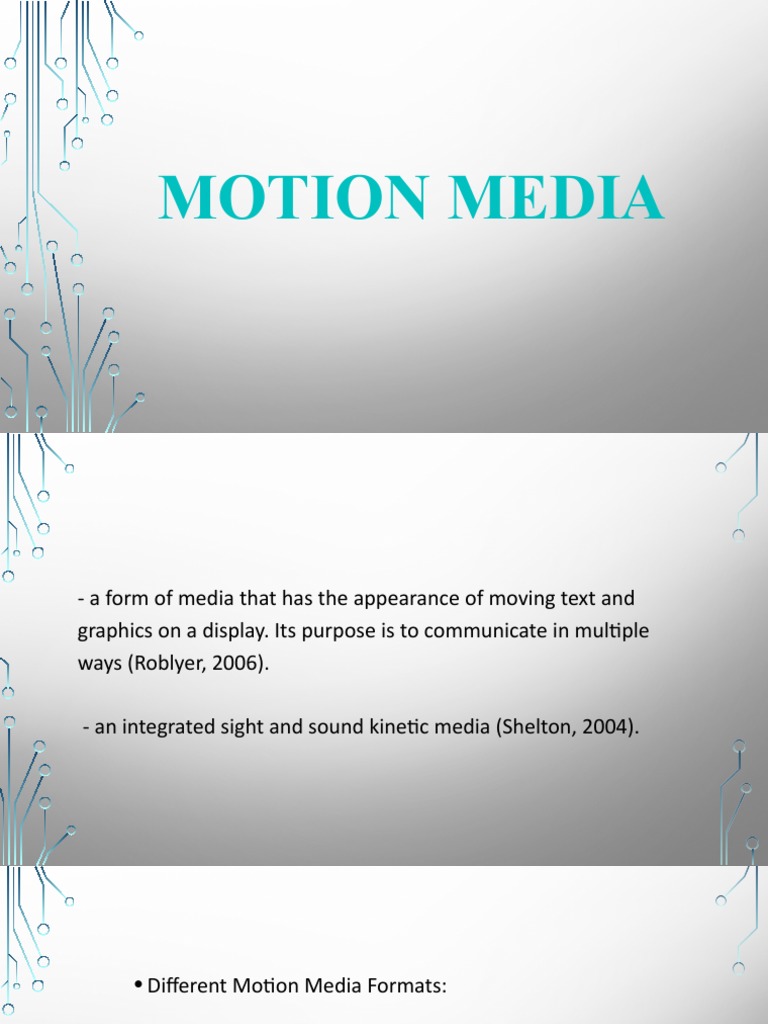 Motion Media | PDF