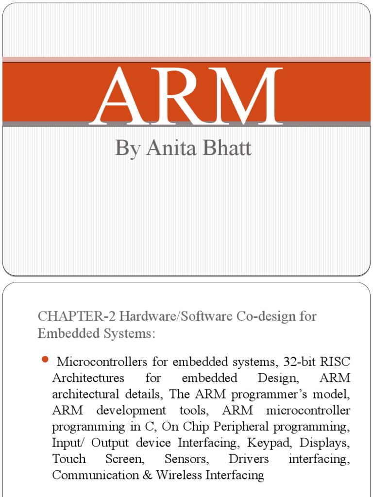 By Anita Bhatt | PDF | Arm Architecture | Embedded System