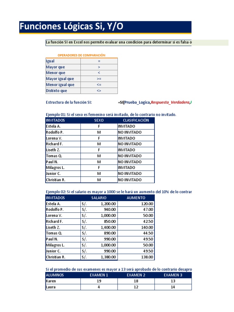 S10 - Funciones Lógicas | PDF | Prueba (evaluación) | Science